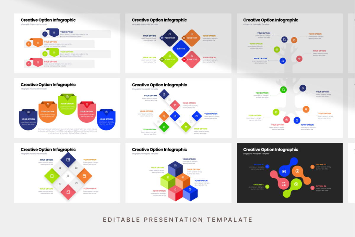 Creative Option Infographic Presentation Template Nulivo Market